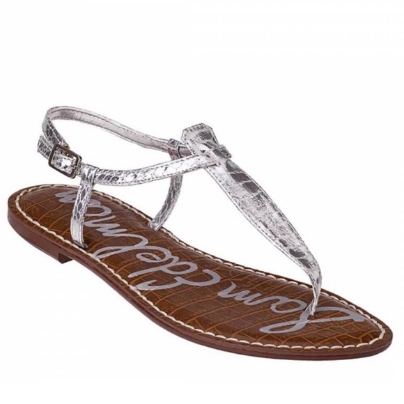 Sam Edelman | Shoes | Sam Edelman Silver Croc Embossed Gigi Leather ...